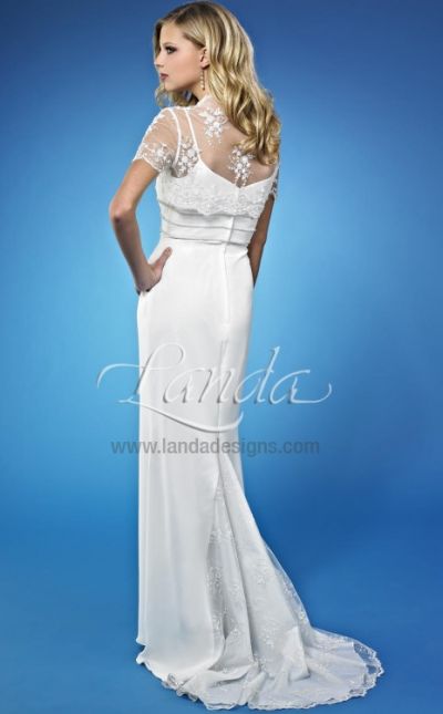 French Novelty: Destination Bridal Dress DB208 by Landa with Lace Bolero