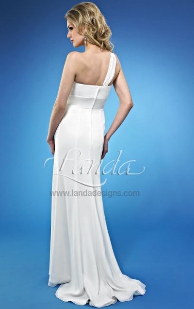 French Novelty: One Shoulder Destination Bridal Dress DB209 by Landa