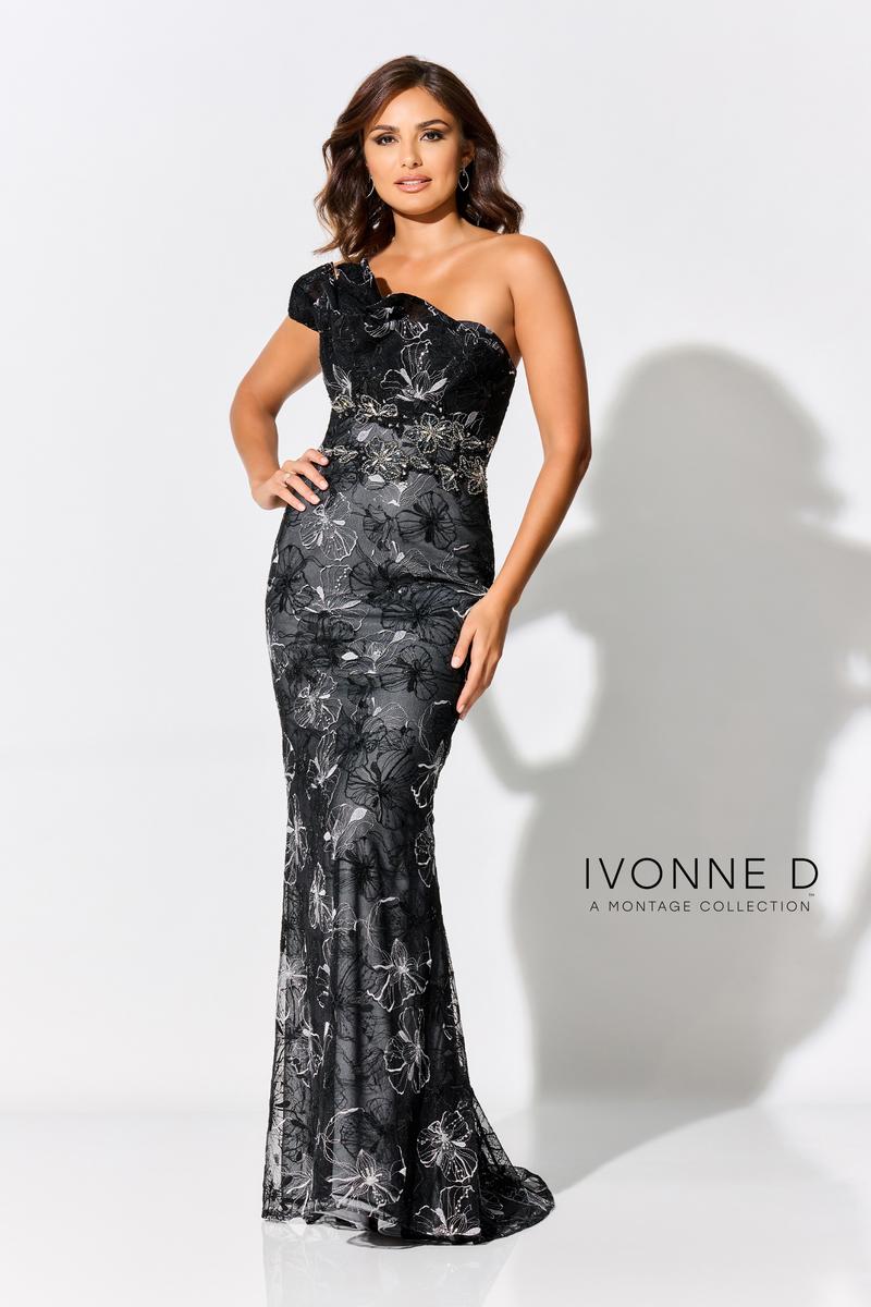 French Novelty: Ivonne D for Mon Cheri ID301 Stunning One Shoulder Gown