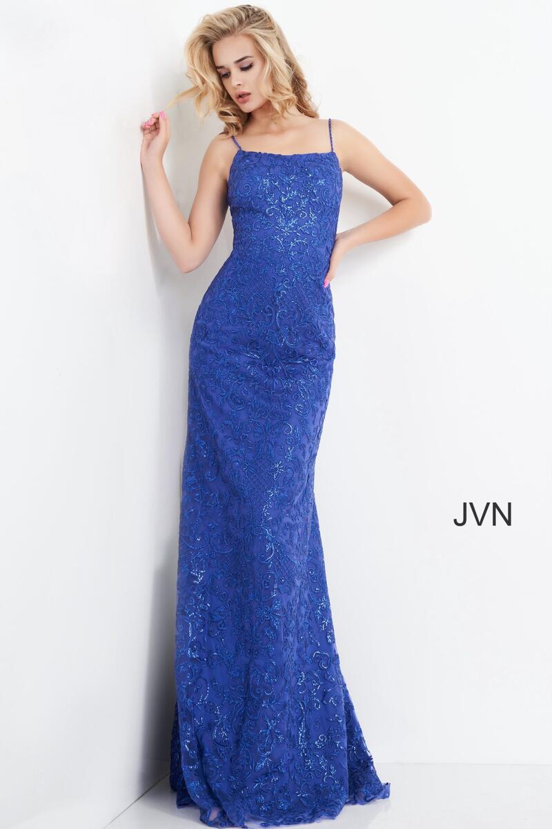 French Novelty: JVN by Jovani JVN04579 Tie Back Prom Dress