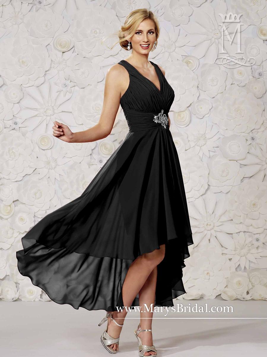 Modern Maids M1810 Tea Length Hi-Low Bridesmaid Dress: French Novelty