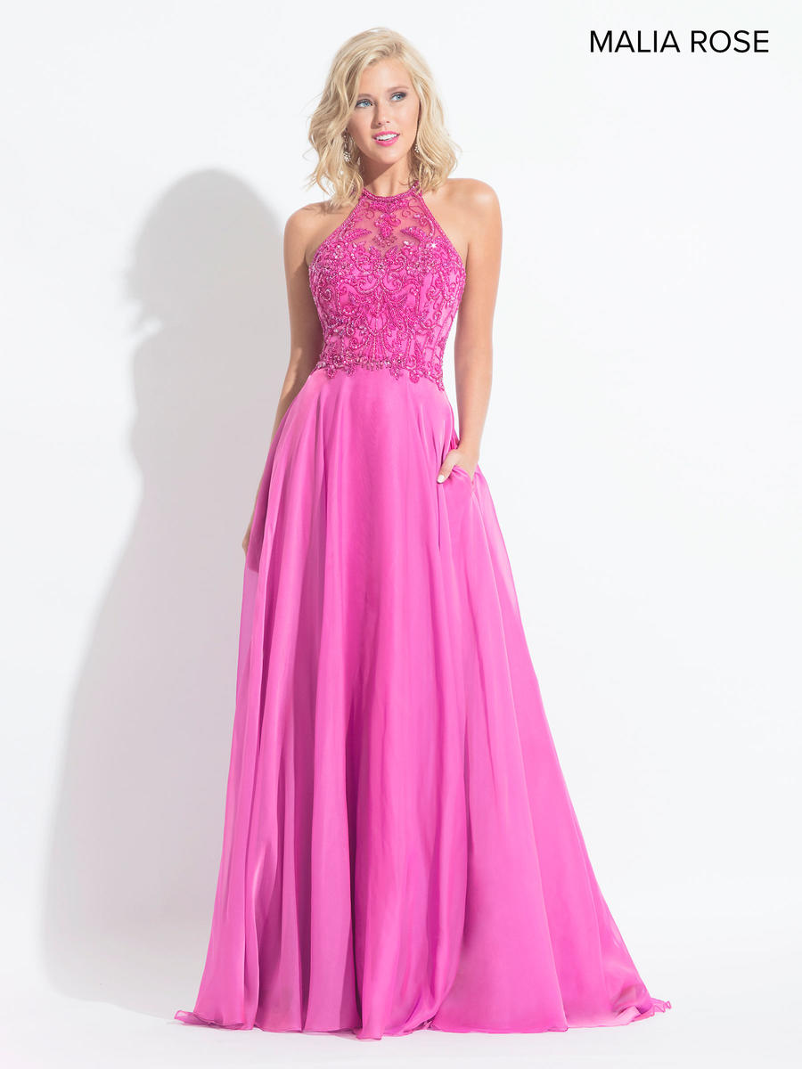 French Novelty: Malia Rose MP1003 Strappy Back Prom Dress