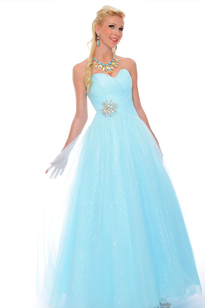 French Novelty: Precious Formals P21081 Sparkle Illusion Prom Dress