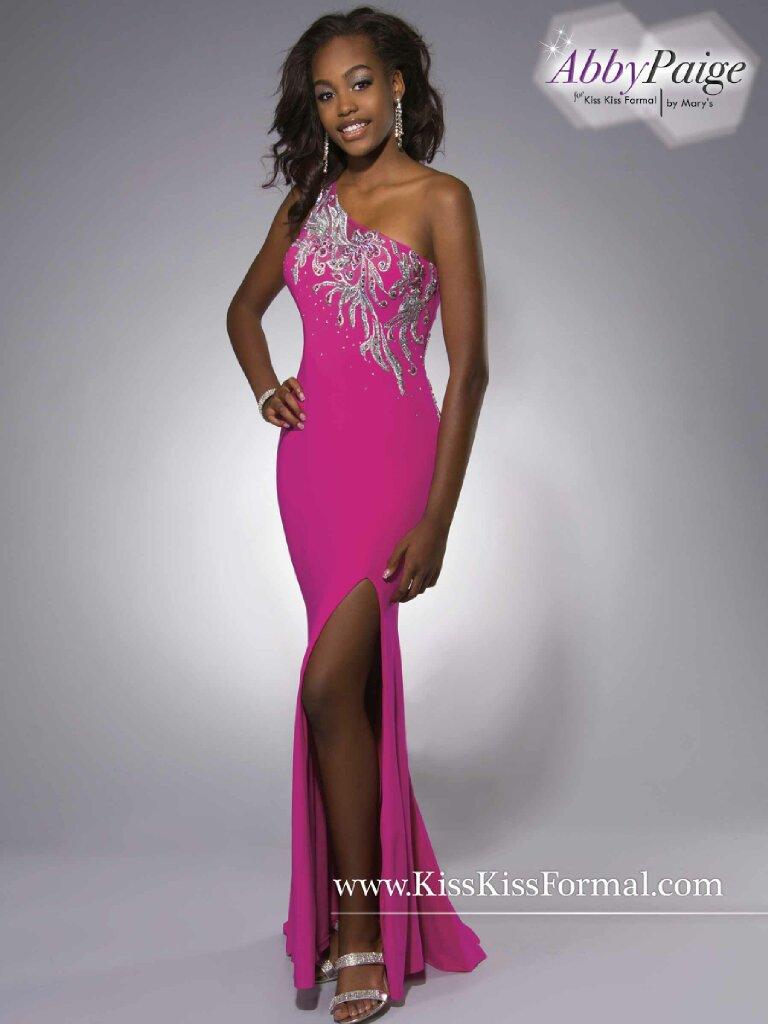 French Novelty: Kiss Kiss Formal P3850 One Shoulder Prom Dress