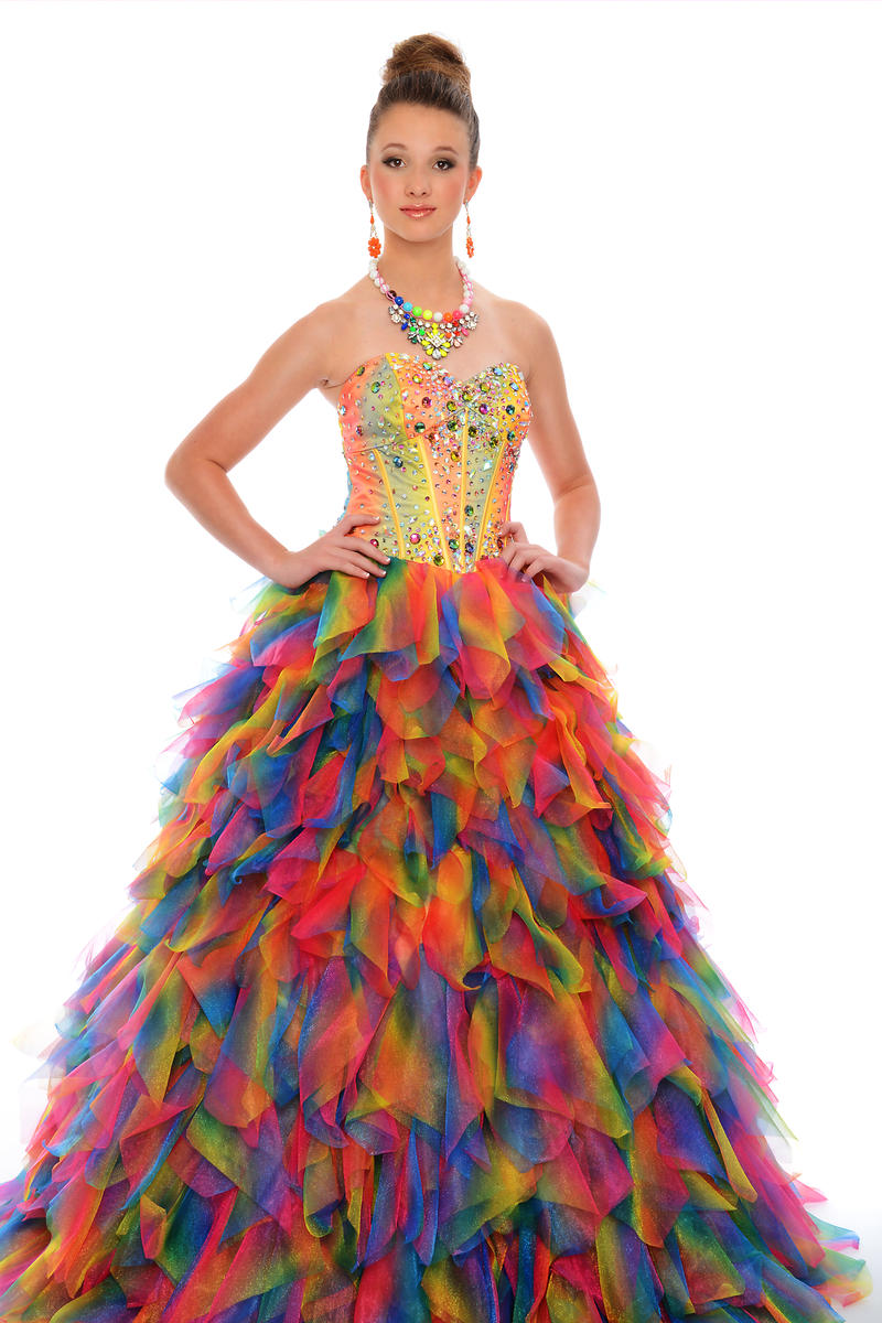 French Novelty: Precious Formals P46788 Sparkle Illusion Gown