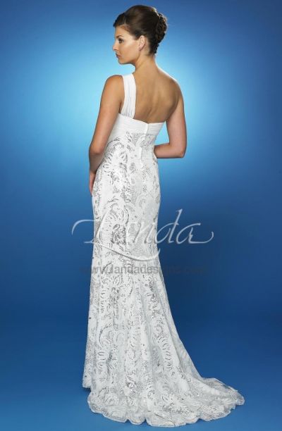 French Novelty: Paisley Floral Sequin Destination Bridal Dress D351 by ...