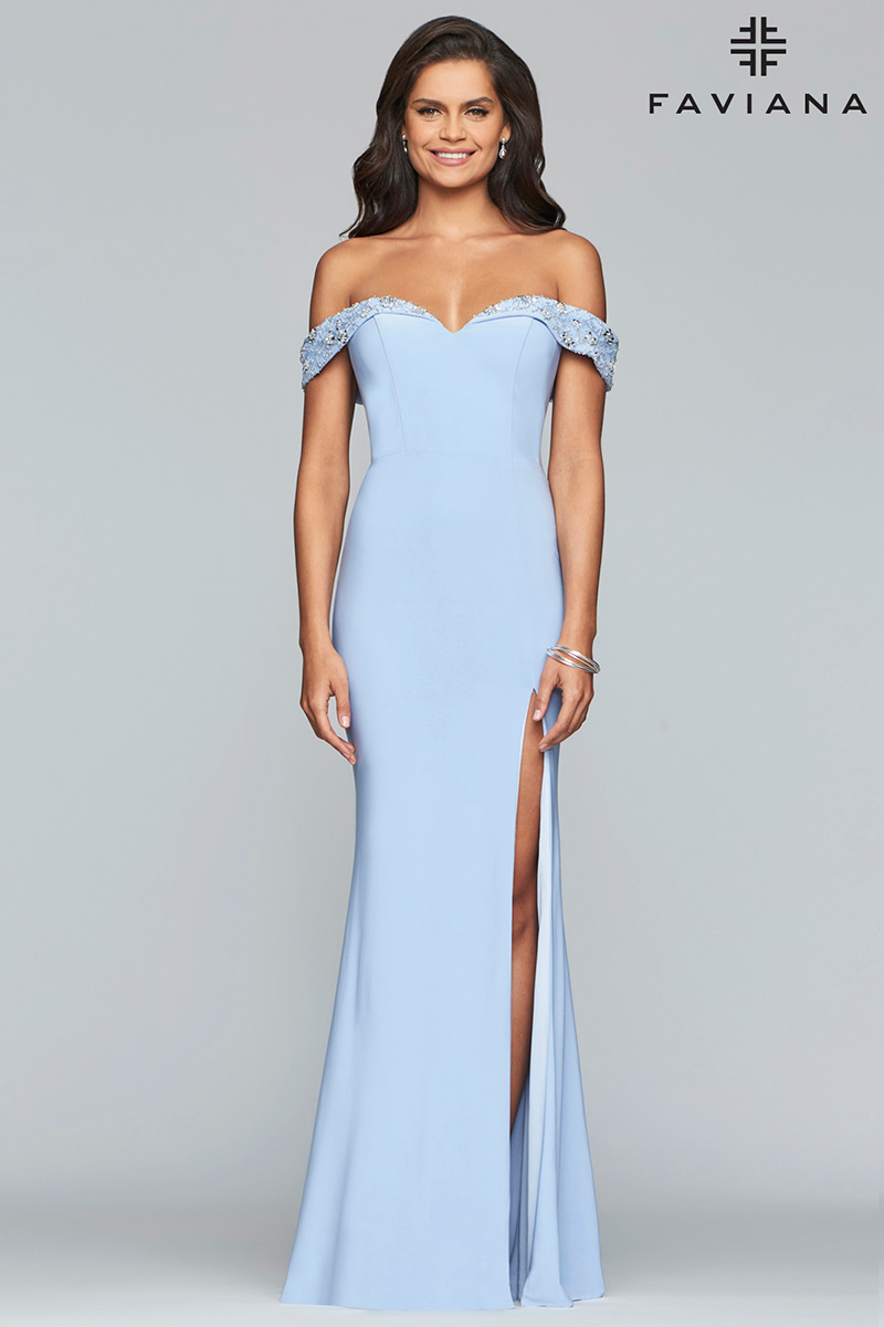 French Novelty: Faviana Glamour S10202 Off Shoulder Prom Dress