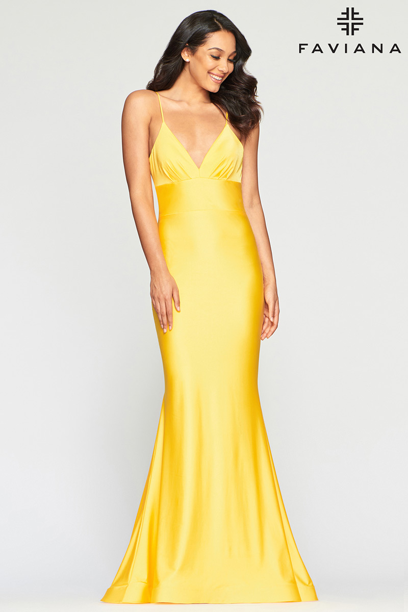 French Novelty: Faviana Glamour S10458 Low Scoop Back Gown