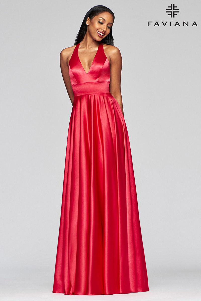 French Novelty: Faviana Glamour S10461 Open Strappy Back Gown