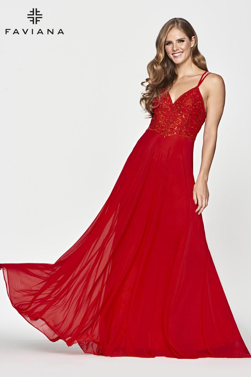French Novelty: Faviana Glamour S10677 Open Back Prom Dress