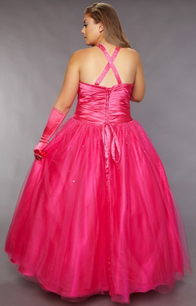 French Novelty Sydneys Closet Plus Size Fuchsia Cinderella Ball Gown