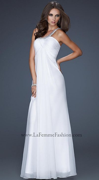 French Novelty: La Femme One Shoulder Chiffon Prom Dress 17525