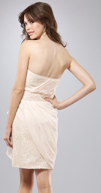 French Novelty: LM Collection by Mignon Short Shell Prom Dress HY0255