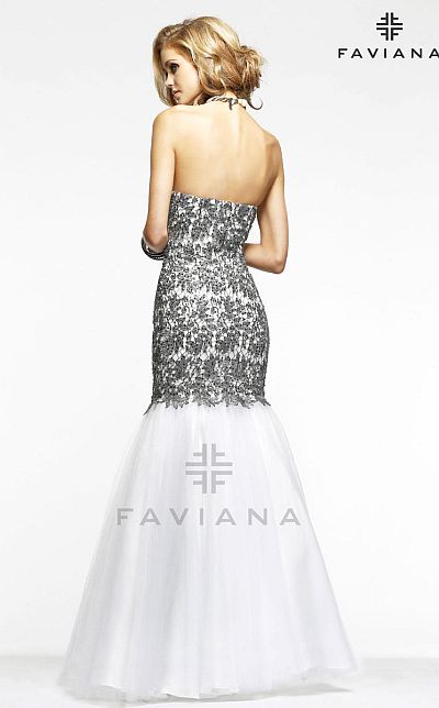 French Novelty: Faviana Glamour S7327 Lace Mermaid Dress