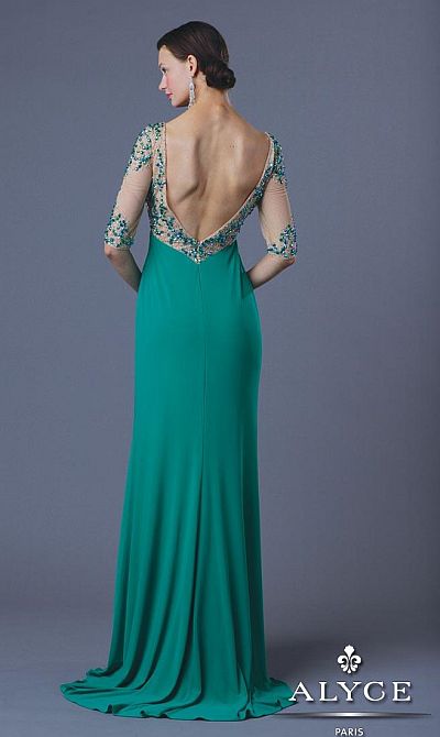 French Novelty: Alyce Jean De Lys 29664 Cap Sleeve Off the Shoulder Gown