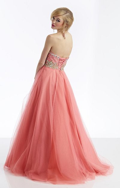 French Novelty: Riva Designs R9748 Ball Gown with Lace Up Back