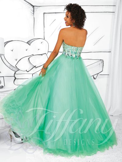 French Novelty: Tiffany Designs 61103 Crystal Beaded Ball Gown