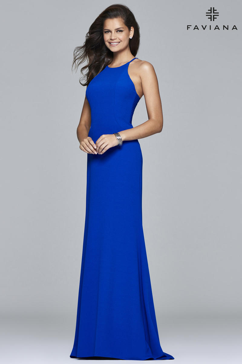 French Novelty: Faviana Glamour S7913 Side Cutouts Gown