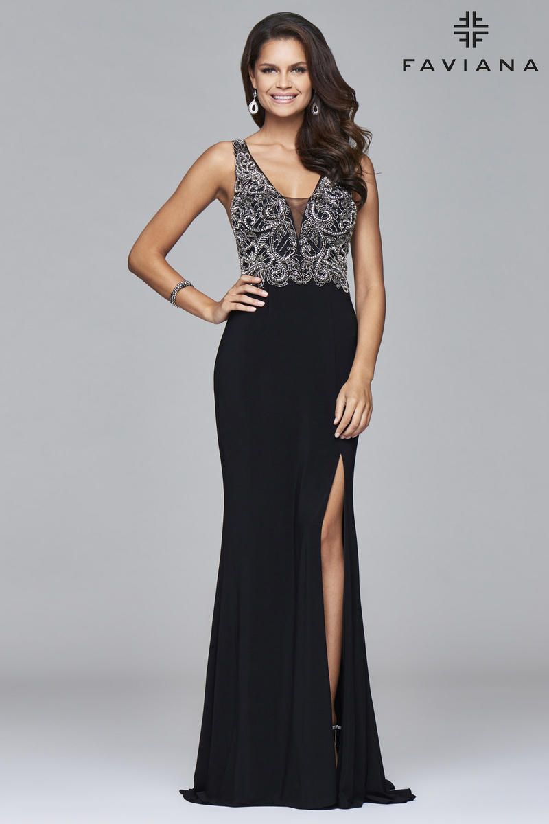 French Novelty: Faviana Glamour S7915 Fit and Flare Gown