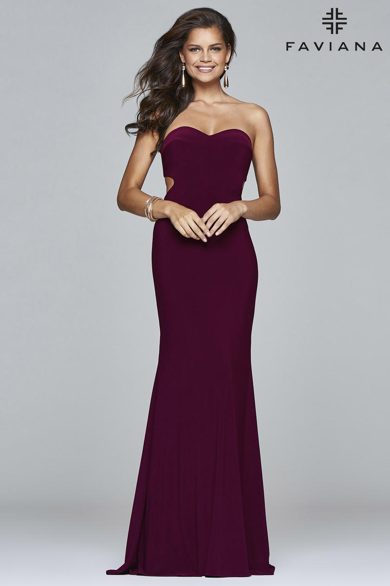 French Novelty: Faviana Glamour S7922 Gown with Side Cutouts