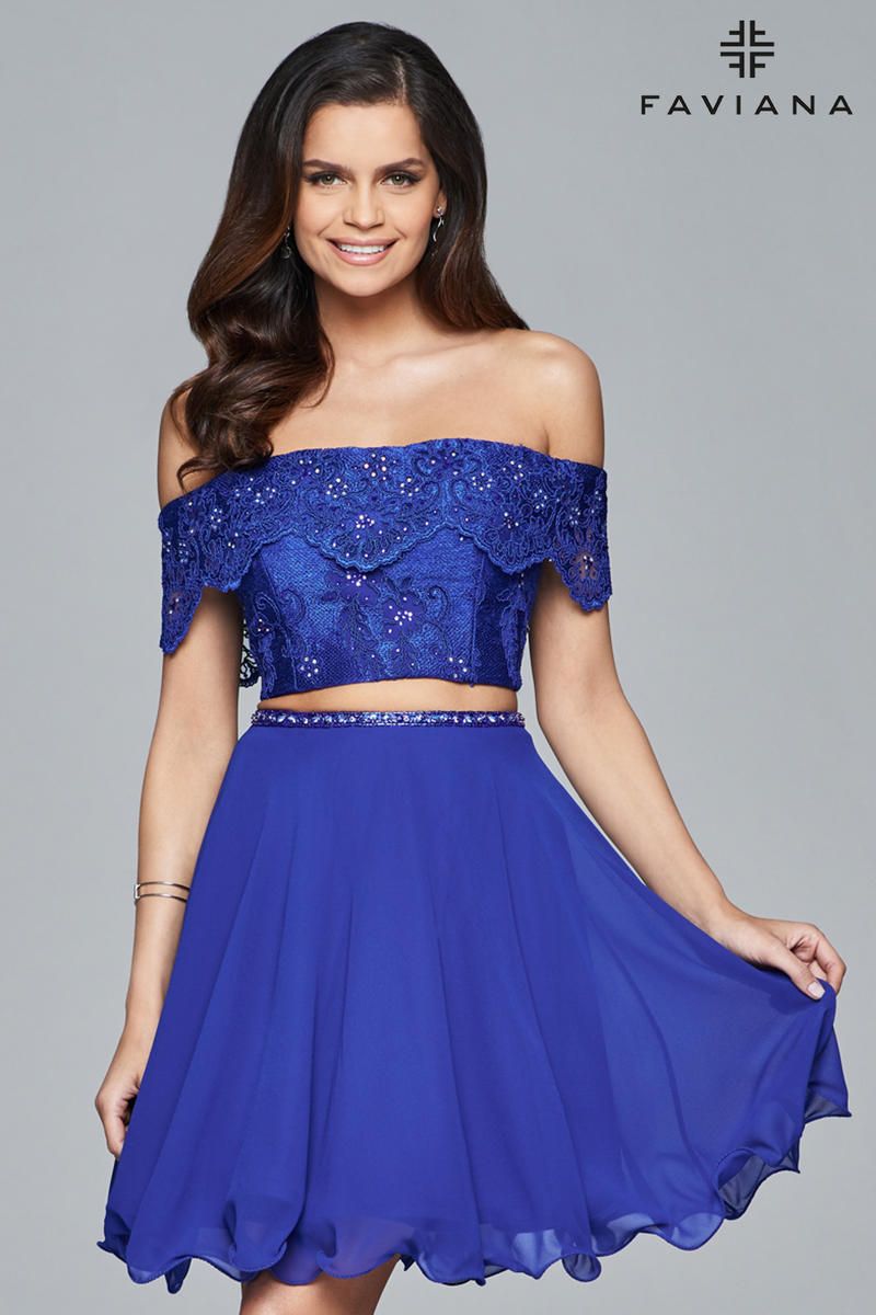 French Novelty: Faviana Glamour S8065 Off Shoulder 2 Piece Lace ...