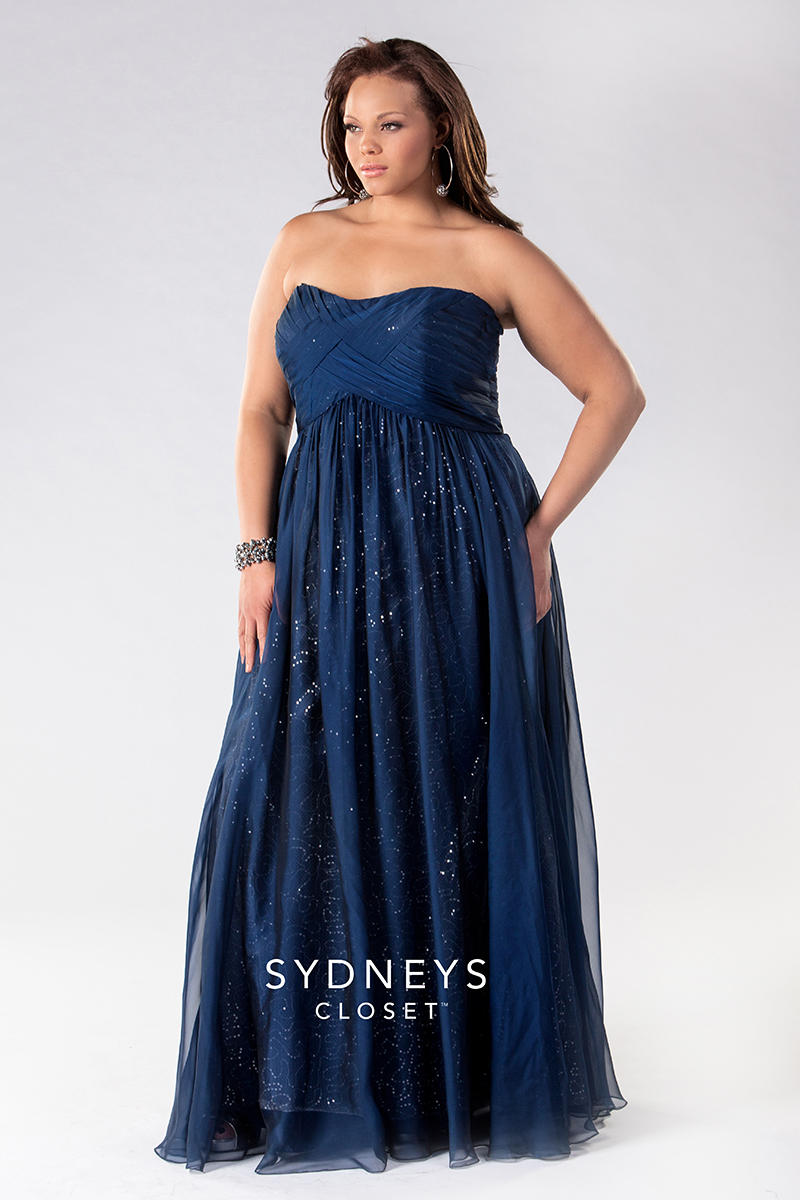 French Novelty: Sydneys Closet SC7121 Plus Size Empire Dress